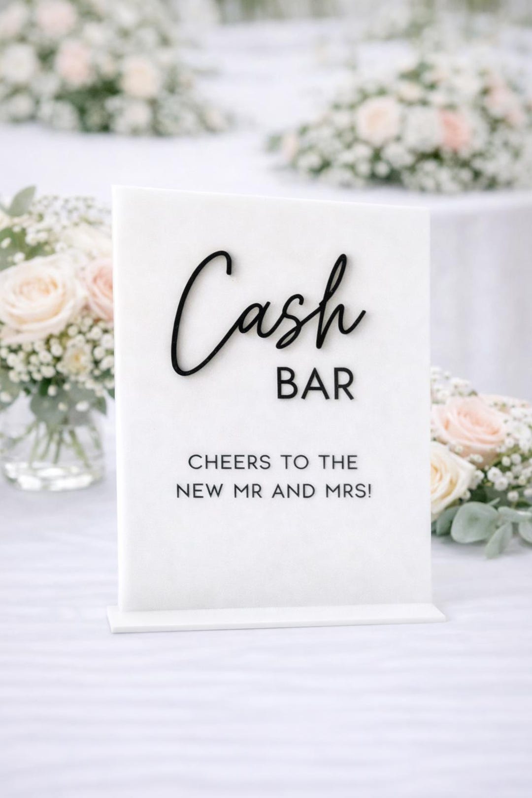 Tariff-free to USA!* Cash Bar 3D Sign | Drink Sign | Bar Sign | Wedding ...