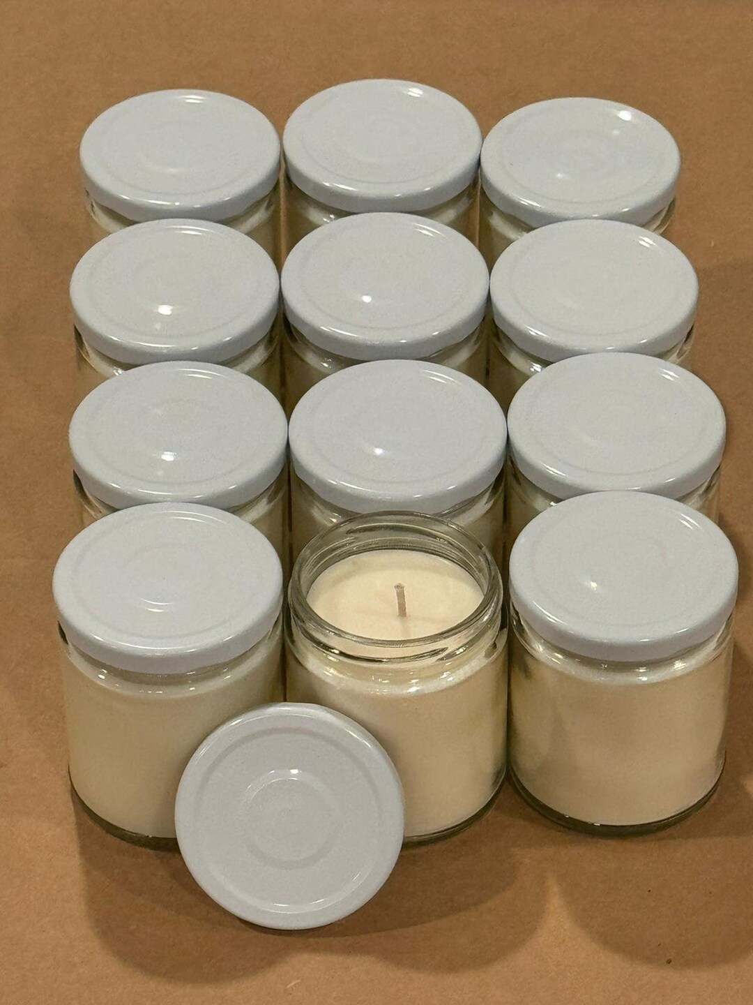 9OZ Bulk Candles Wholesale White Lid No Label 12 Pack Wholesale Luxury ...