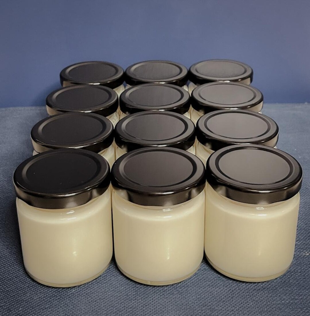4OZ Bulk Candles Wholesale Black Lid No Label 12 Pack Wholesale Luxury ...