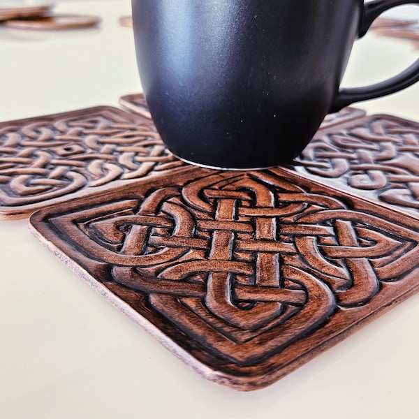 Hand Carved Coasters - Etsy