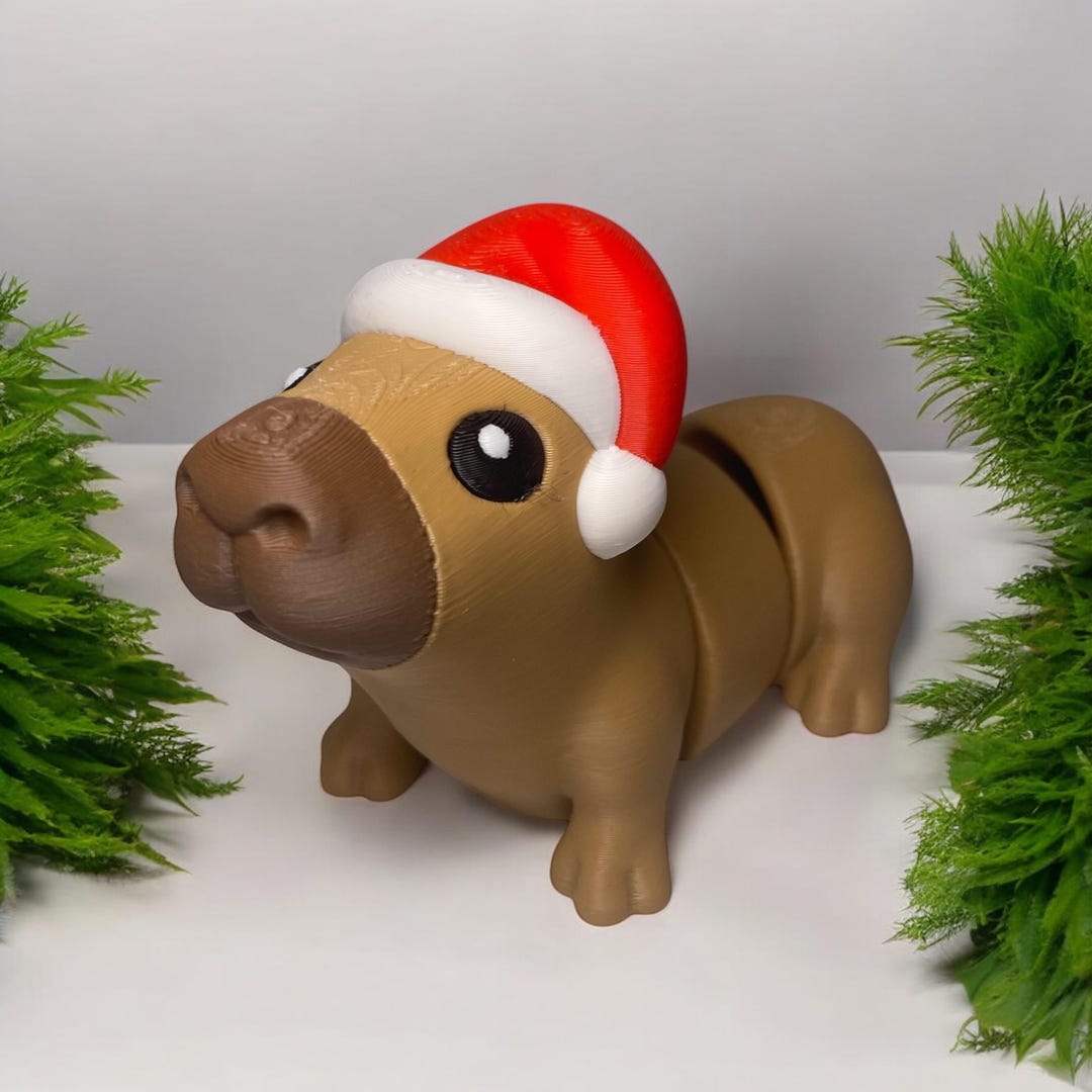 Christmas Capybara Articulated Figurine / Fidget Toy - Etsy