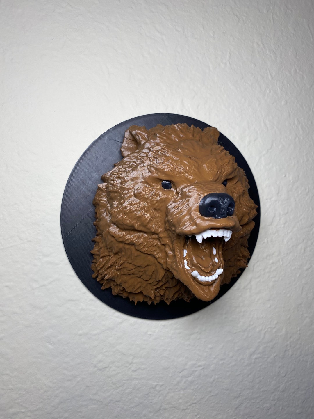 Grizzly Bear Bust 3d Printed - Etsy