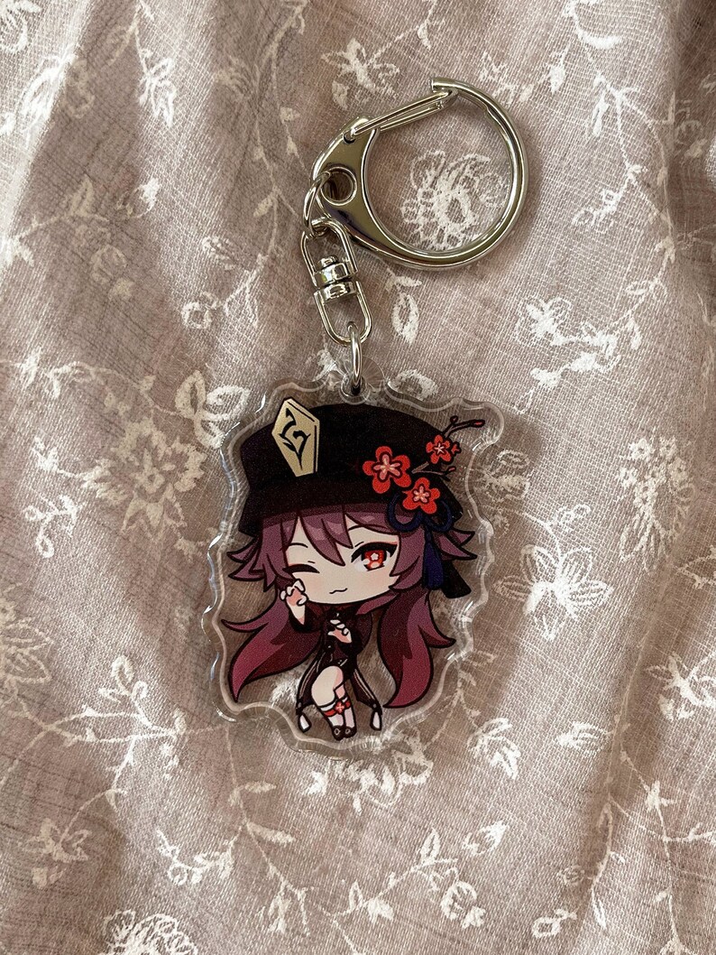 Genshin Impact Hu Tao Double-sided Acrylic Charm Keychain - Etsy Canada