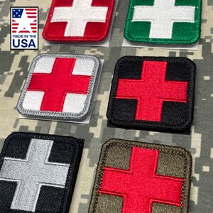 Medical Cross Patch First Aid Red Cross Tactical Patch Made in the USA ...