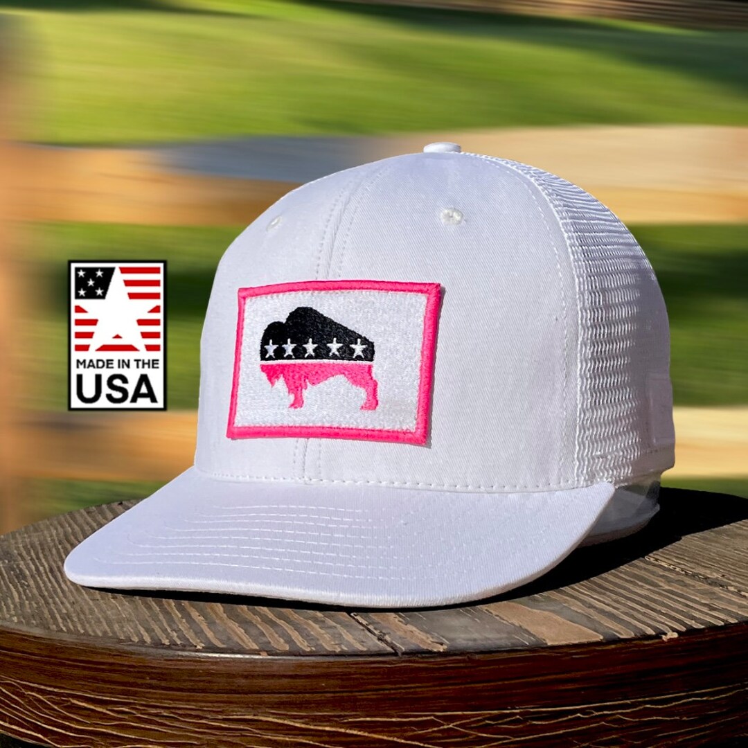 American Bison Custom Hat White Mesh Back Snapback Gift - Etsy