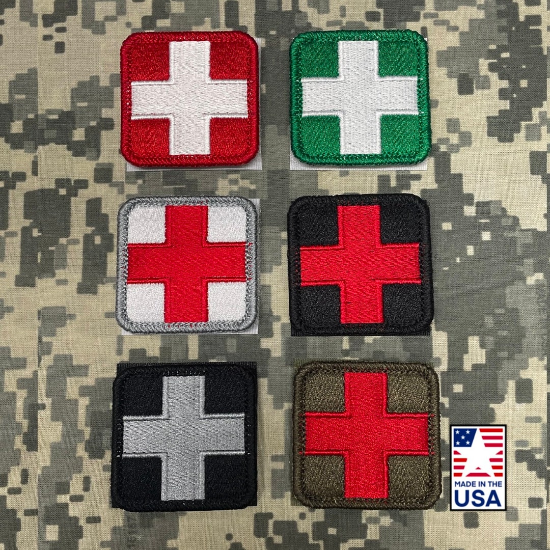 Medical Cross Patch First Aid Red Cross Tactical Patch Made in the USA ...