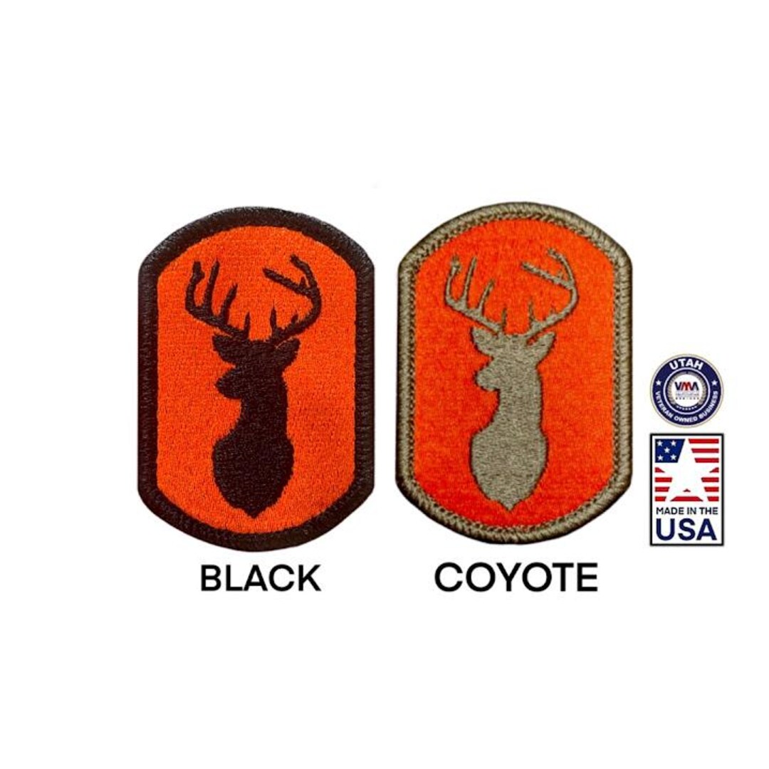 Deer Hunting Orange Morale Patch, Embroidered Gun Badge, Hunting Gift ...