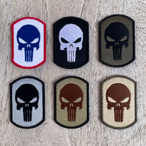 Punisher Skull Tactical Patch Embroidered Morale Badge - Etsy