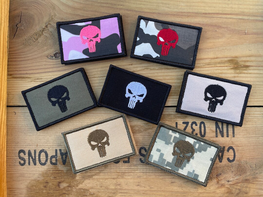 Punisher Morale Patch. Tactical Patch Velcro. Hook and Loop - Etsy