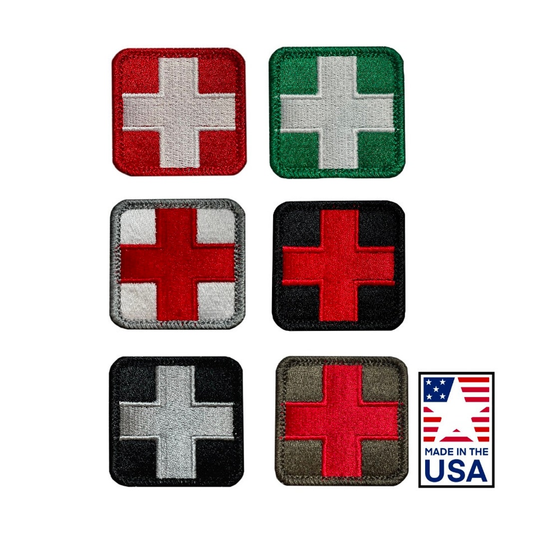 Medical Cross Patch First Aid Red Cross Tactical Patch Made in the USA ...