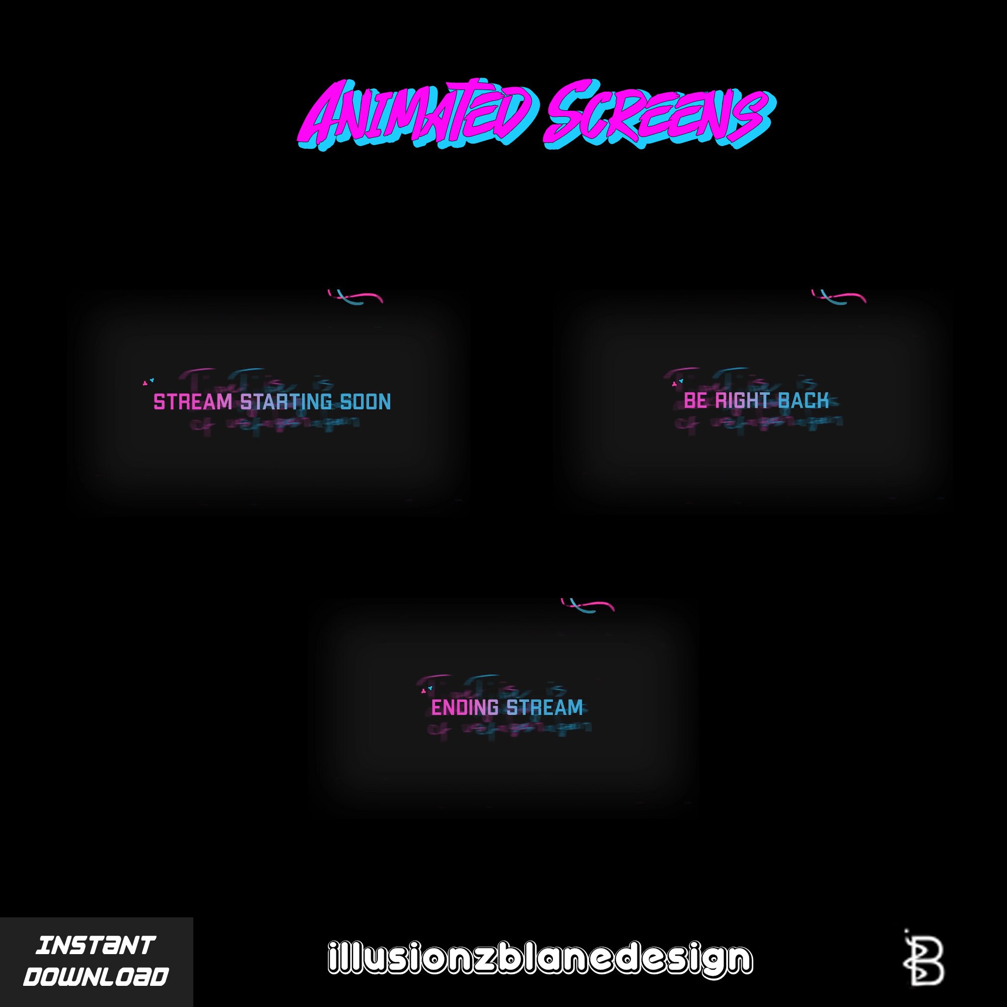 Animated Stream Package Graffiti | Twitch Overlay | Animated Borders ...