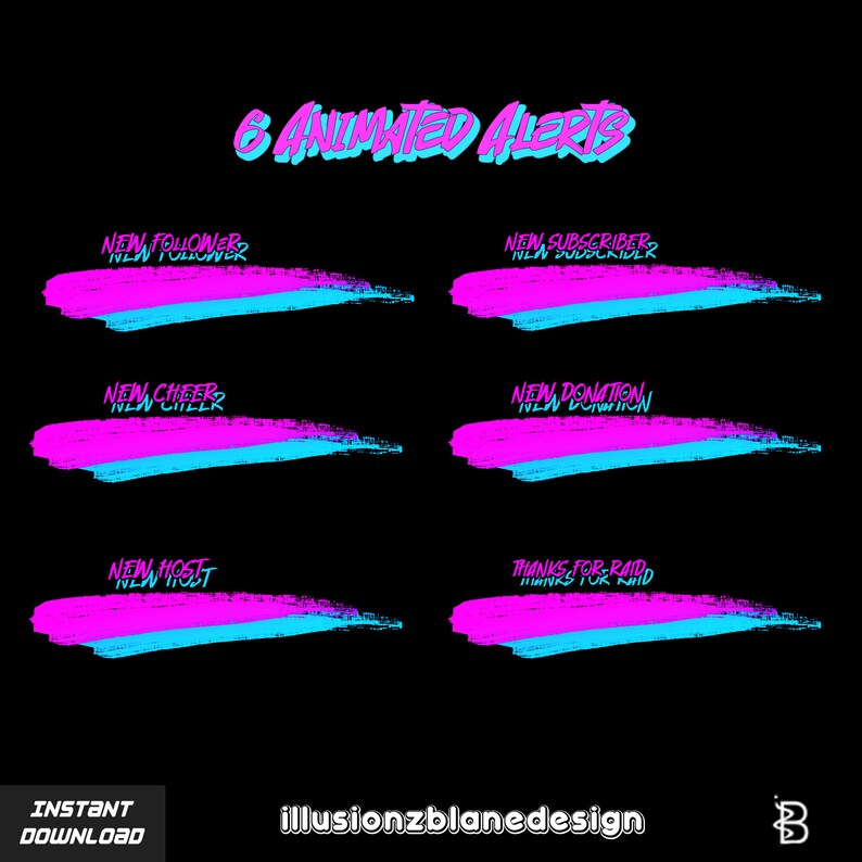 Animated Stream Package Graffiti | Twitch Overlay | Animated Borders ...