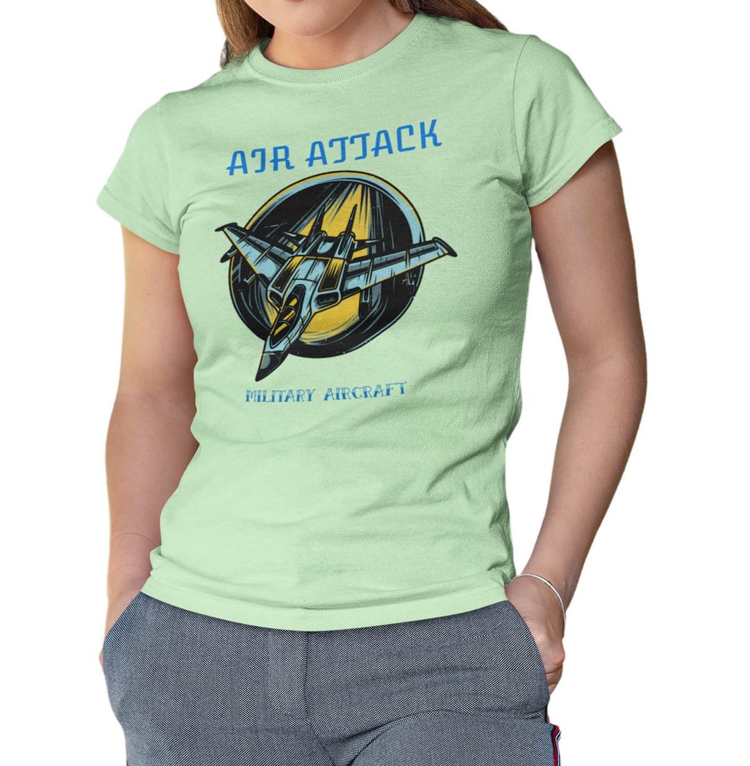 Retro Fighter Jet Graphic T-shirt: Aviation Art Tee - Etsy
