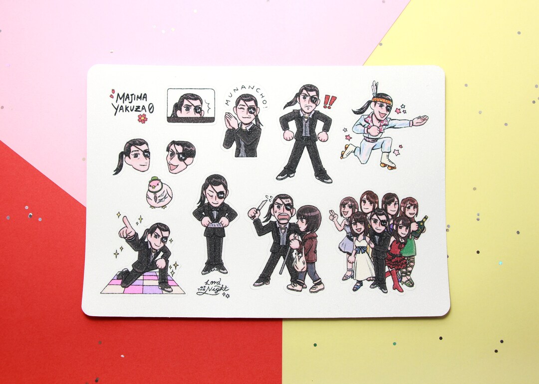 RGG: Y0 Majima Sticker Sheet - Etsy