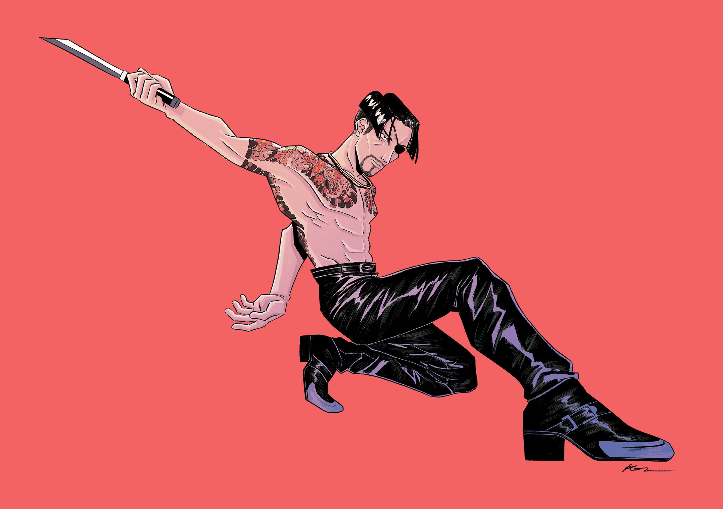 RGG: Kiryu Dragón de Dojima / Majima Mad Dog A5 Impresiones - Etsy México