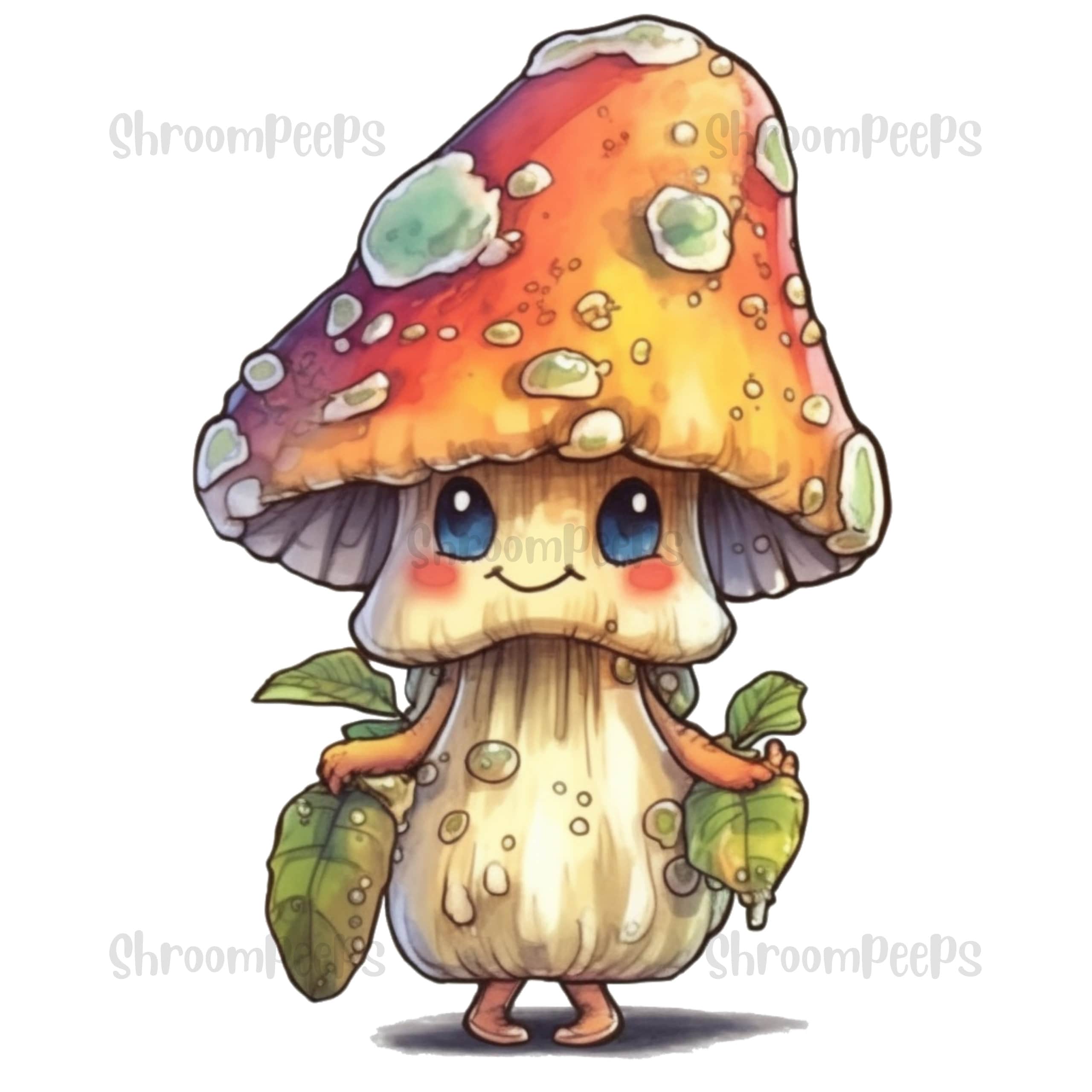 Cute Mushroom Person Art - Etsy