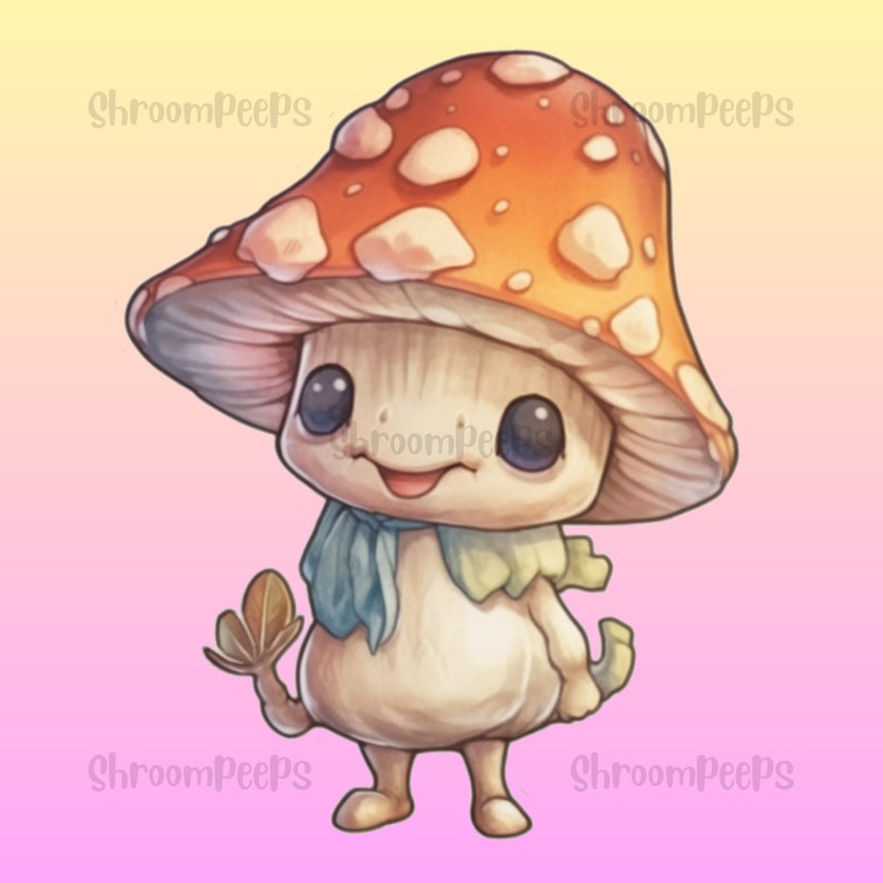 Cute Fungi People PNG Pack - Etsy