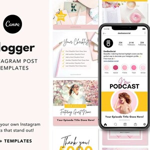 Canva Instagram Blogger Templates - Etsy