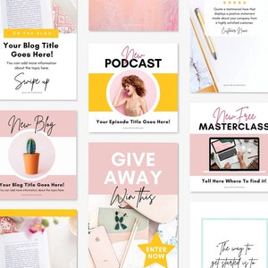 Canva Instagram Blogger Templates - Etsy