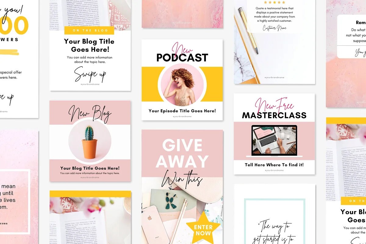 Canva Instagram Blogger Templates - Etsy