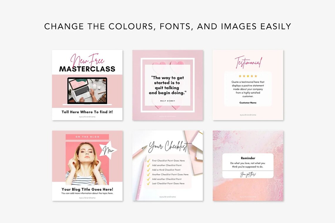 Canva Instagram Blogger Templates - Etsy