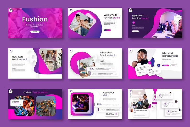 Fushion Business Google Slide Template - Etsy