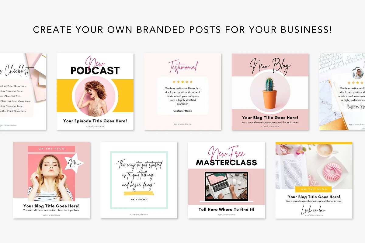 Canva Instagram Blogger Templates - Etsy