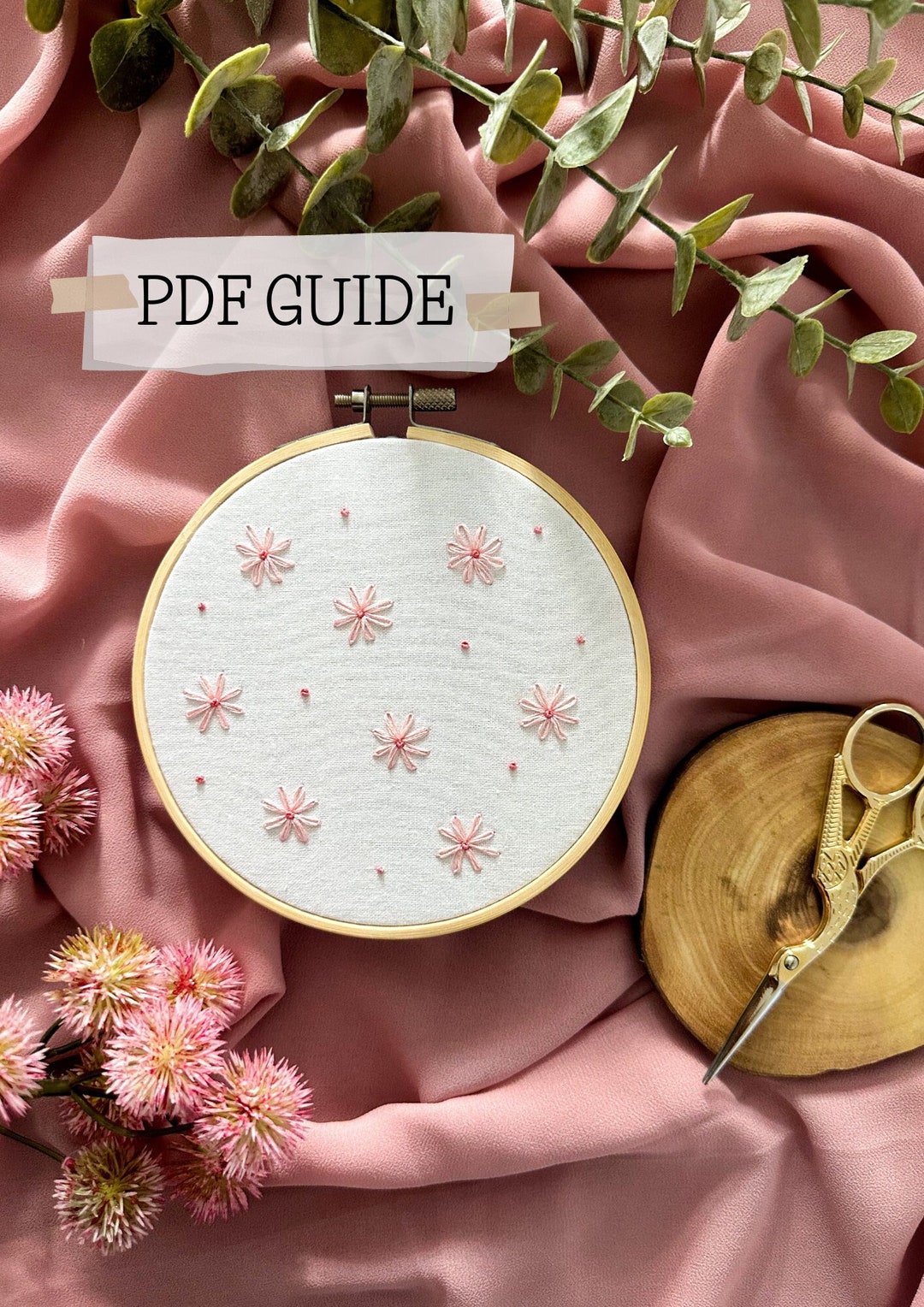 PDF Embroidery Guide | Step by Step Embroidery Pattern | Floral ...