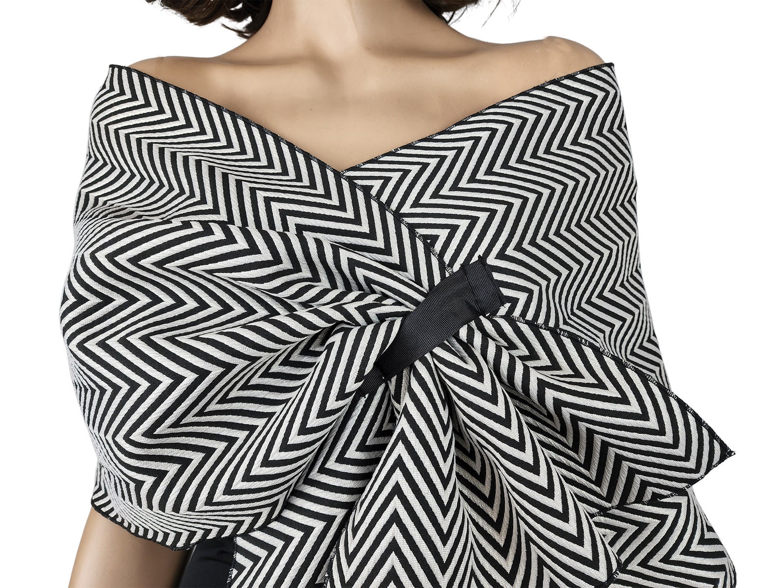 Black Satin Pull Thru Wrap Wedding Shawl Scarf Cover up - Etsy