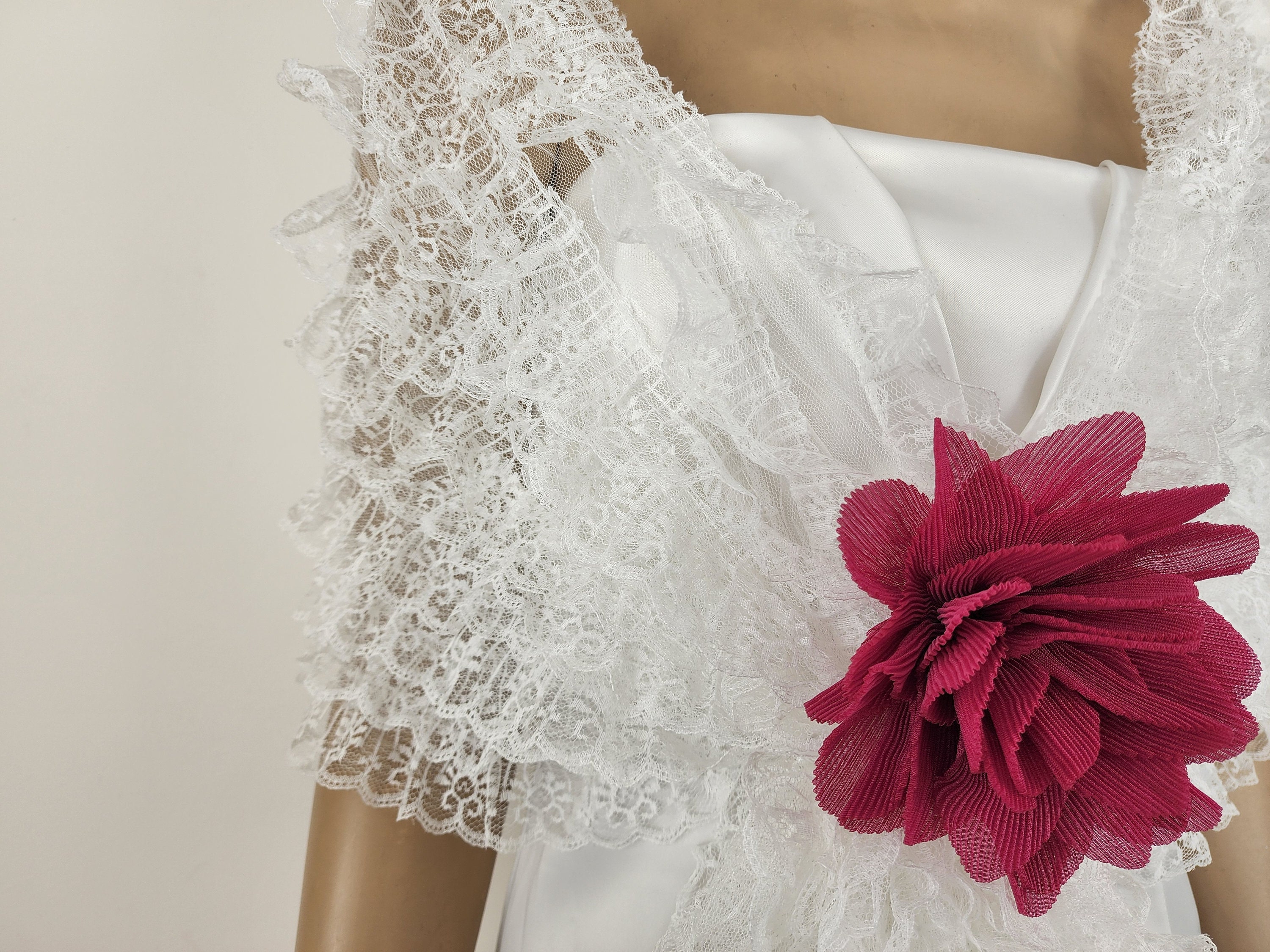 White Wedding Shawl, White Tulle Evening Shawl, Tulle Evening Wrap, off ...
