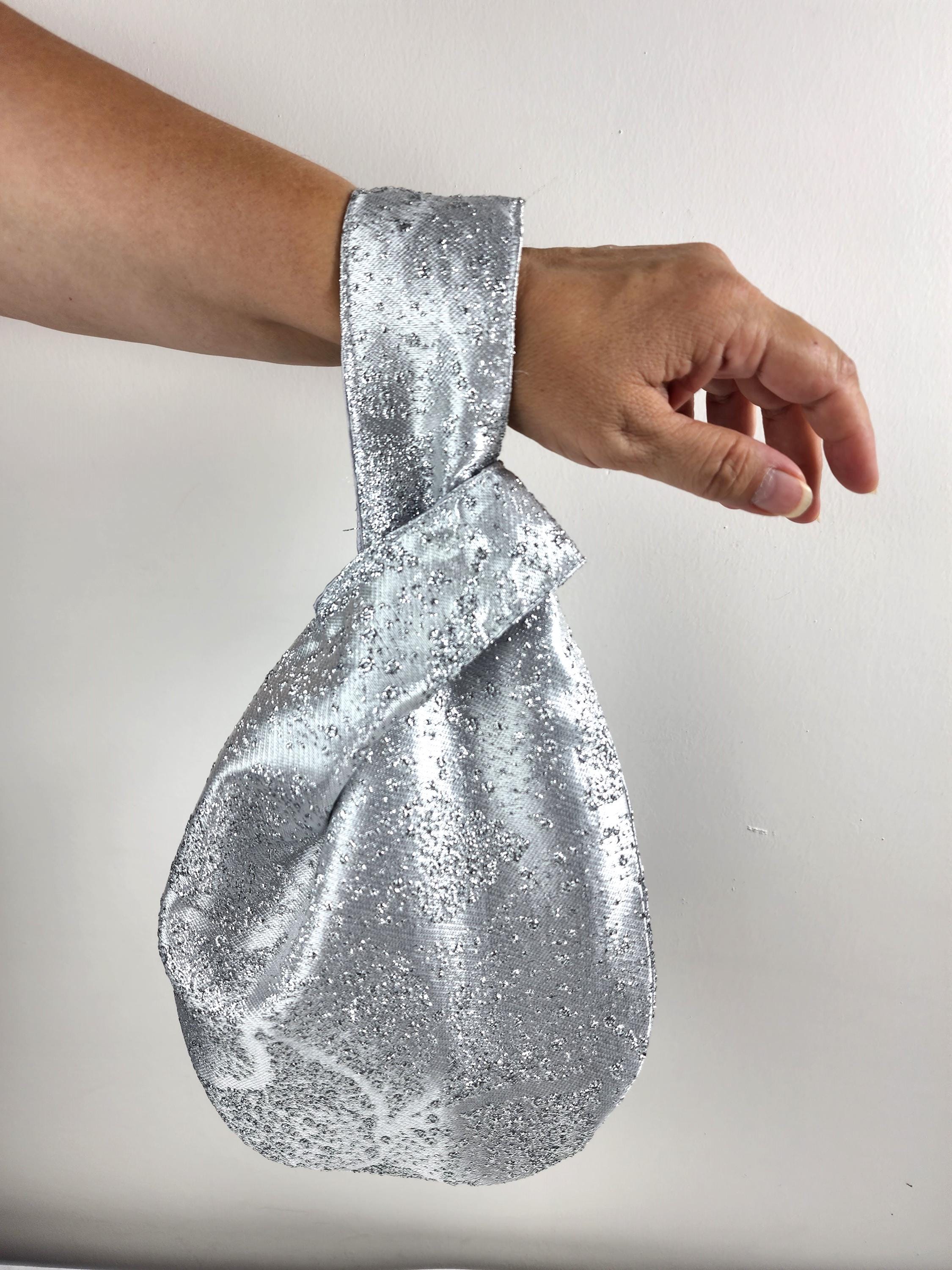 Japanese Knot Bag Purse Gold, Gold Wristlet Bag Clutch, Evening Bag ...