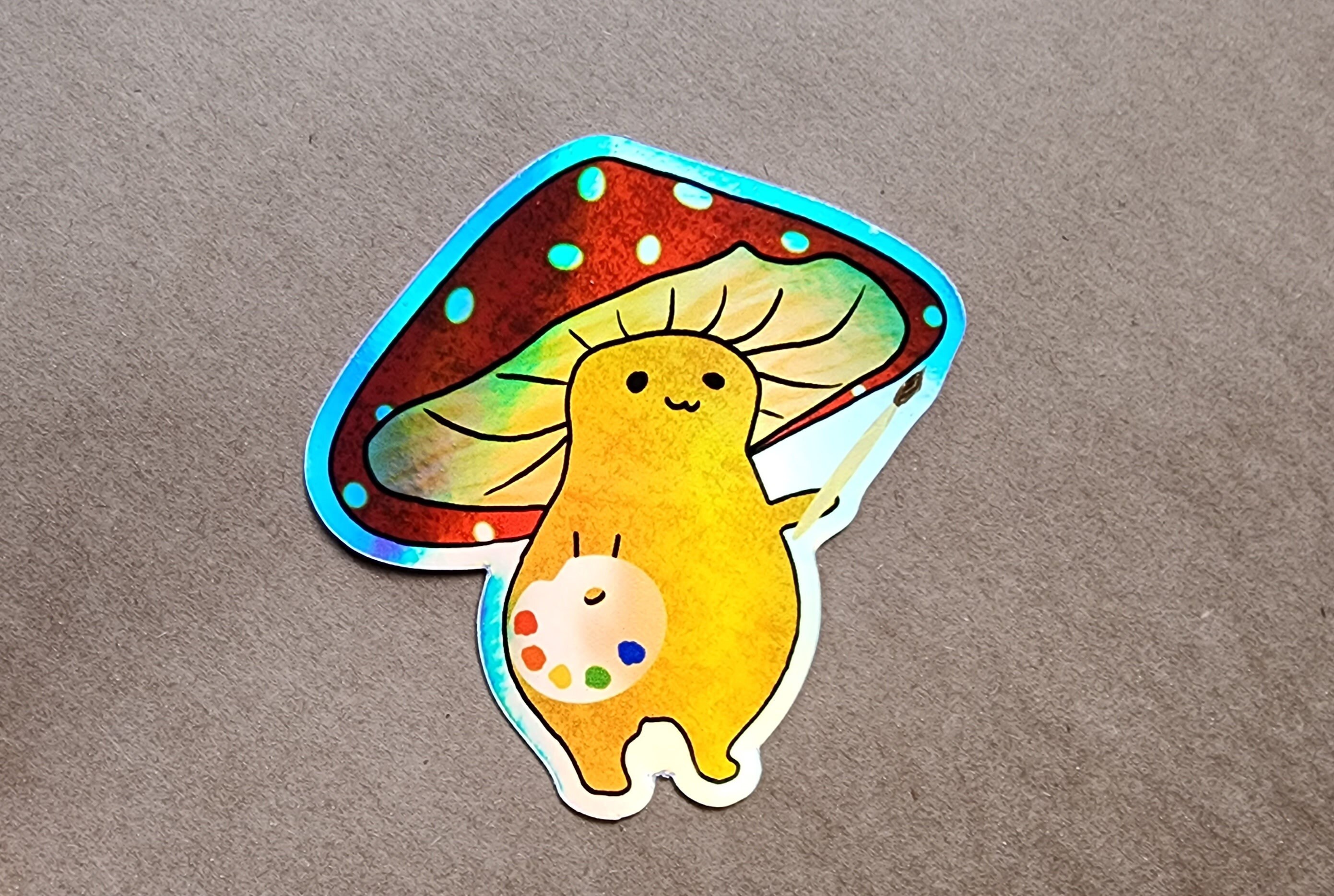 Holographic Sticker Milo Ross Mushroom - Etsy