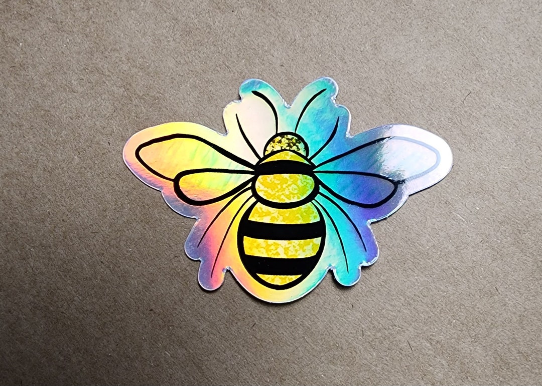 Holographic Bee Sticker ( Save the Bees ) - Etsy