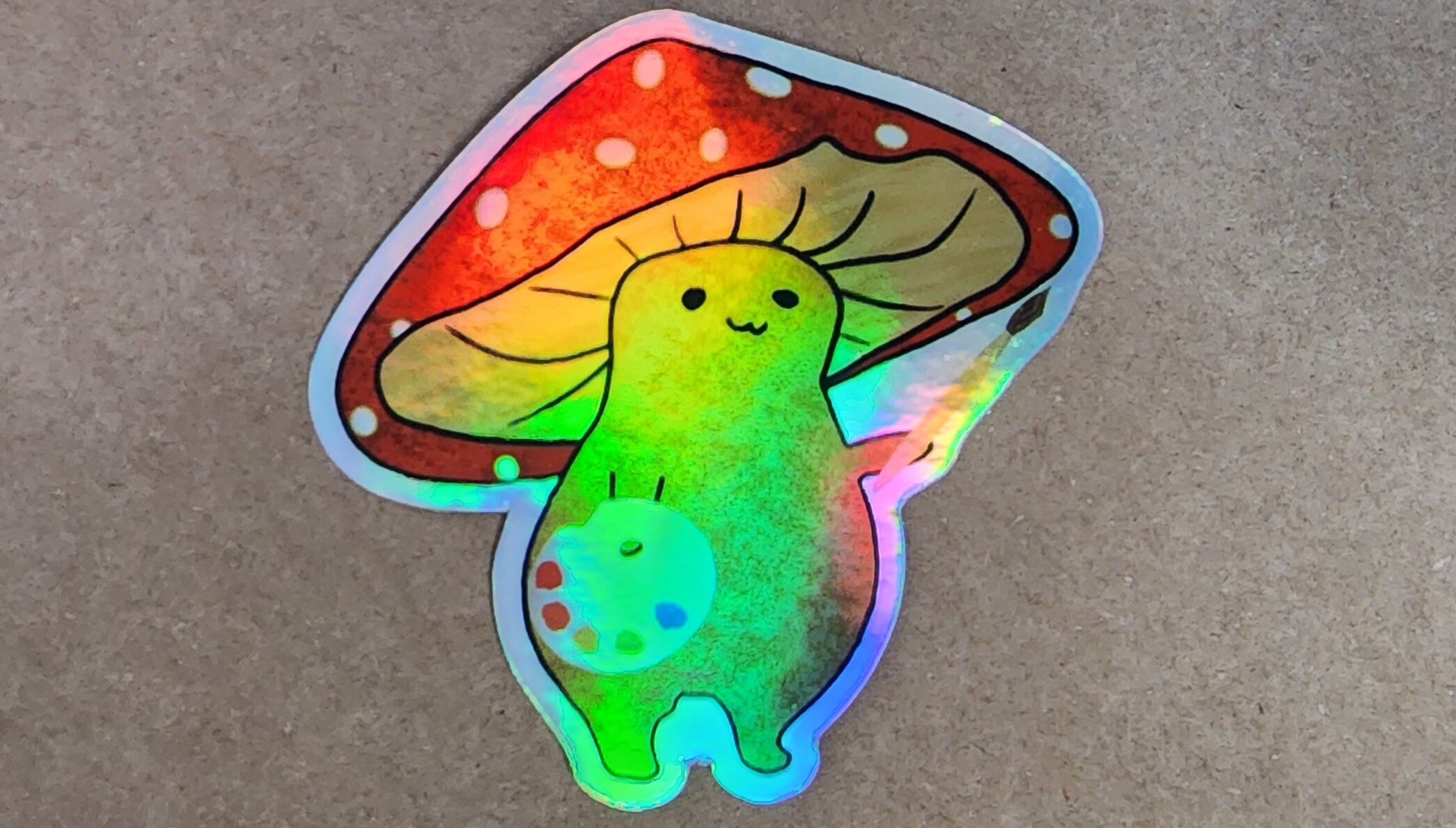 Holographic Sticker Milo Ross Mushroom - Etsy