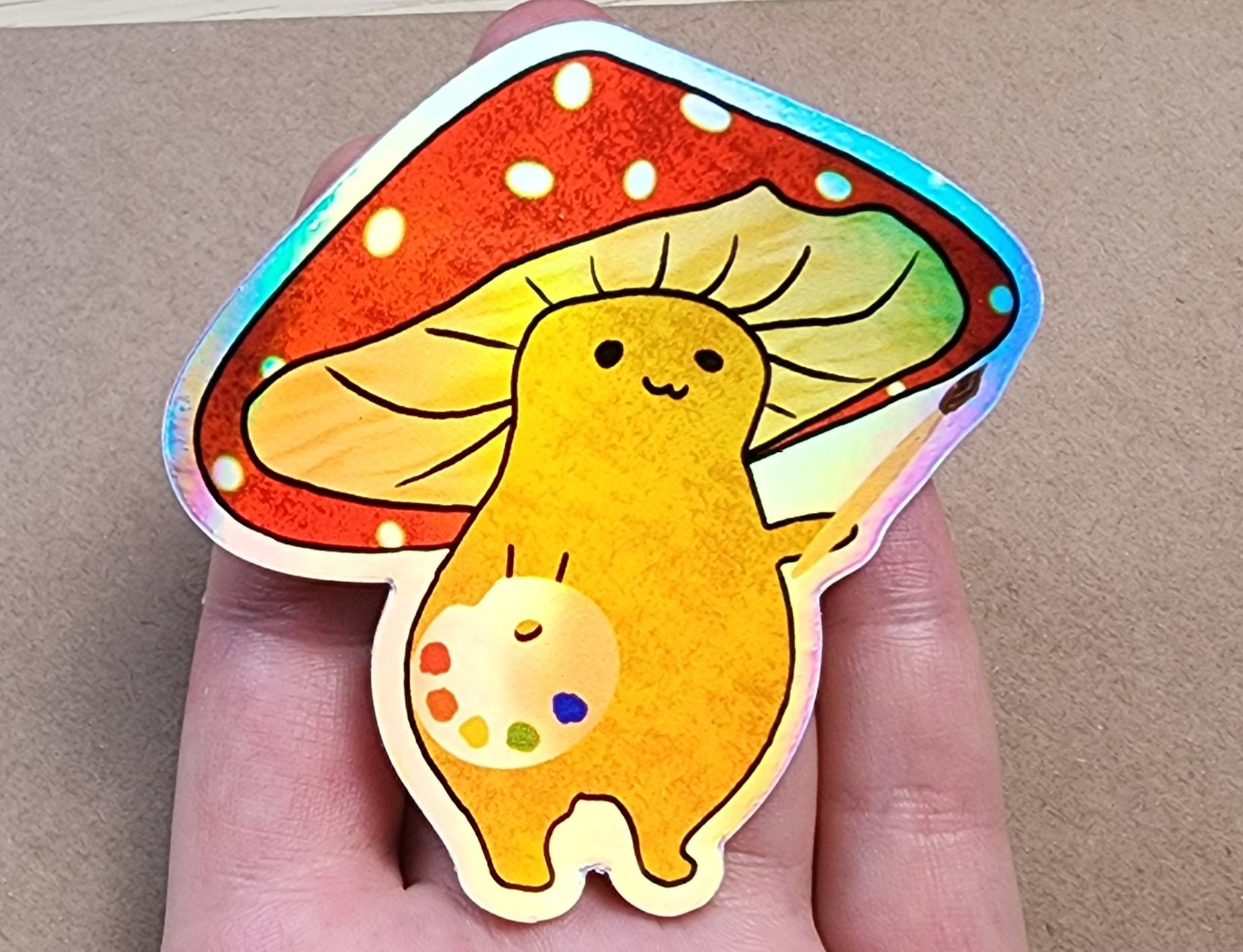 Holographic Sticker Milo Ross Mushroom - Etsy