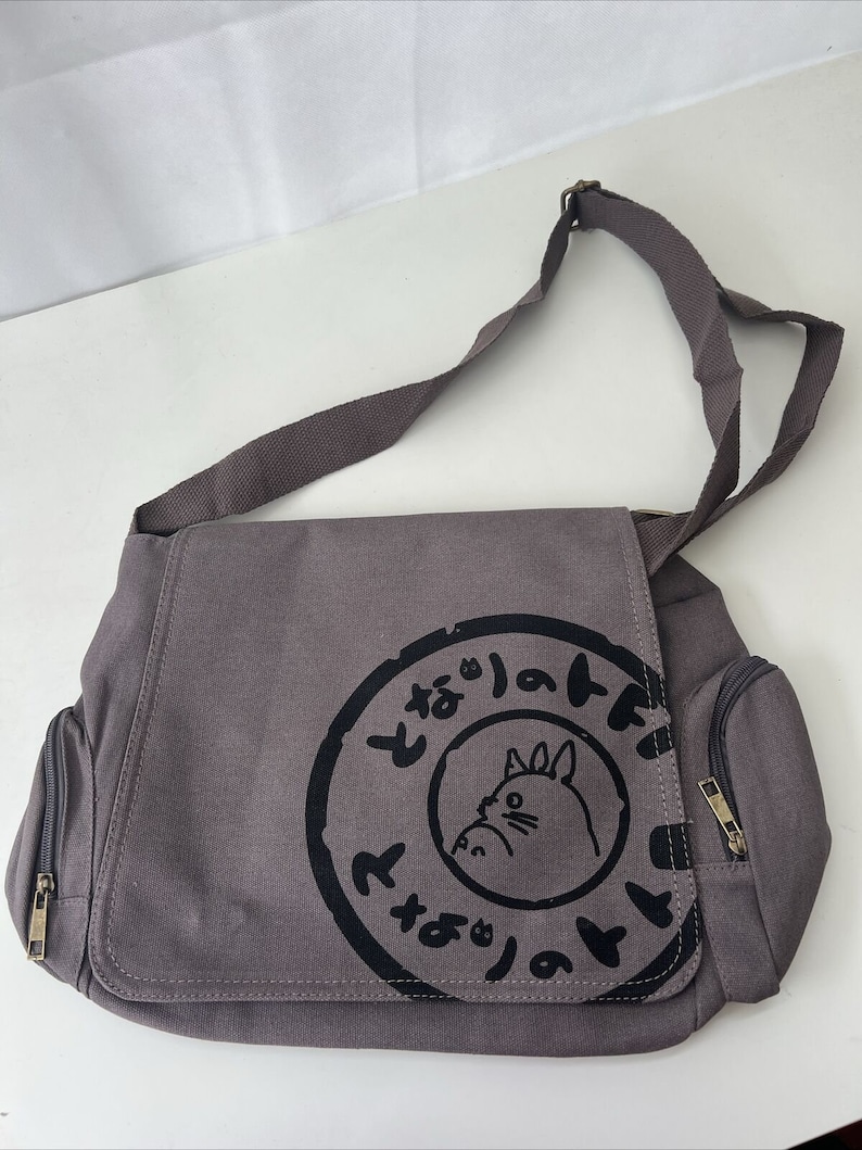 My Neighbor Totoro Canvas Shoulder Messenger Bag Studio Ghibli Grey - Etsy