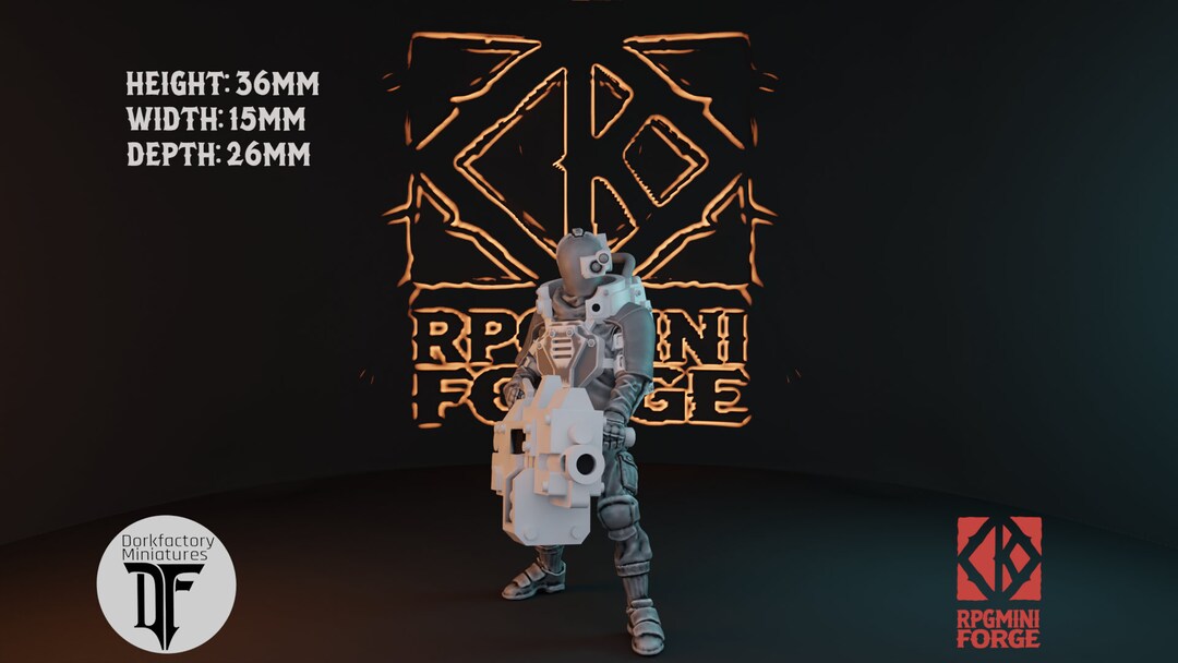 Heavy Anomaly Hunters Heavy Machine Gun Dorkfactory Miniatures - Etsy