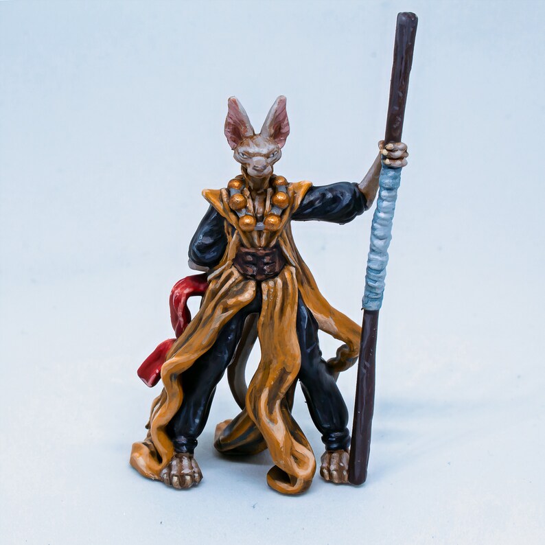 Master Mao the Monk Tabaxi Monk Tabaxi Caravan 32mm - Etsy UK