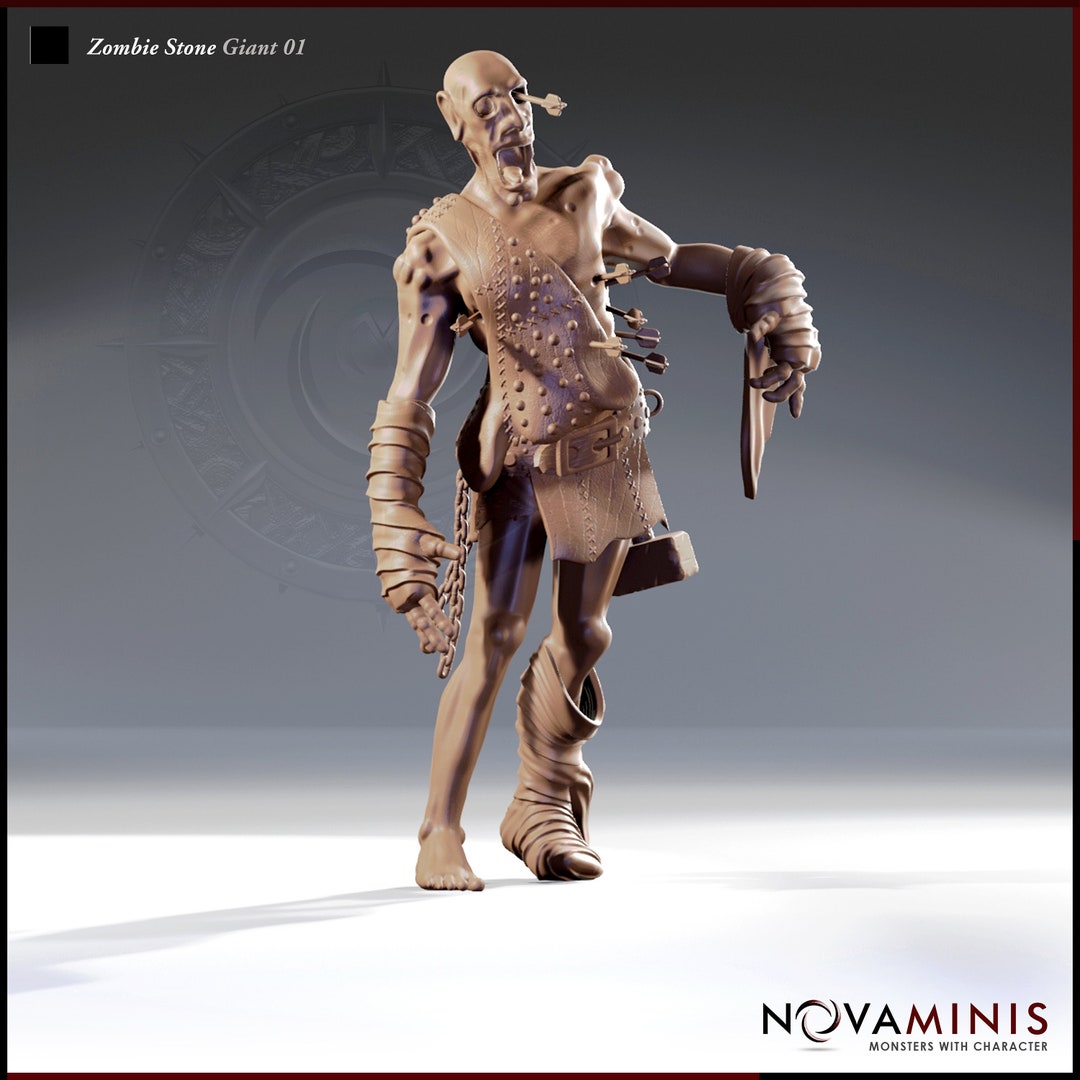 Zombie Stone Giant 01 Mors Mihi Lucrum More Motley Zombies Novaminis 3D ...