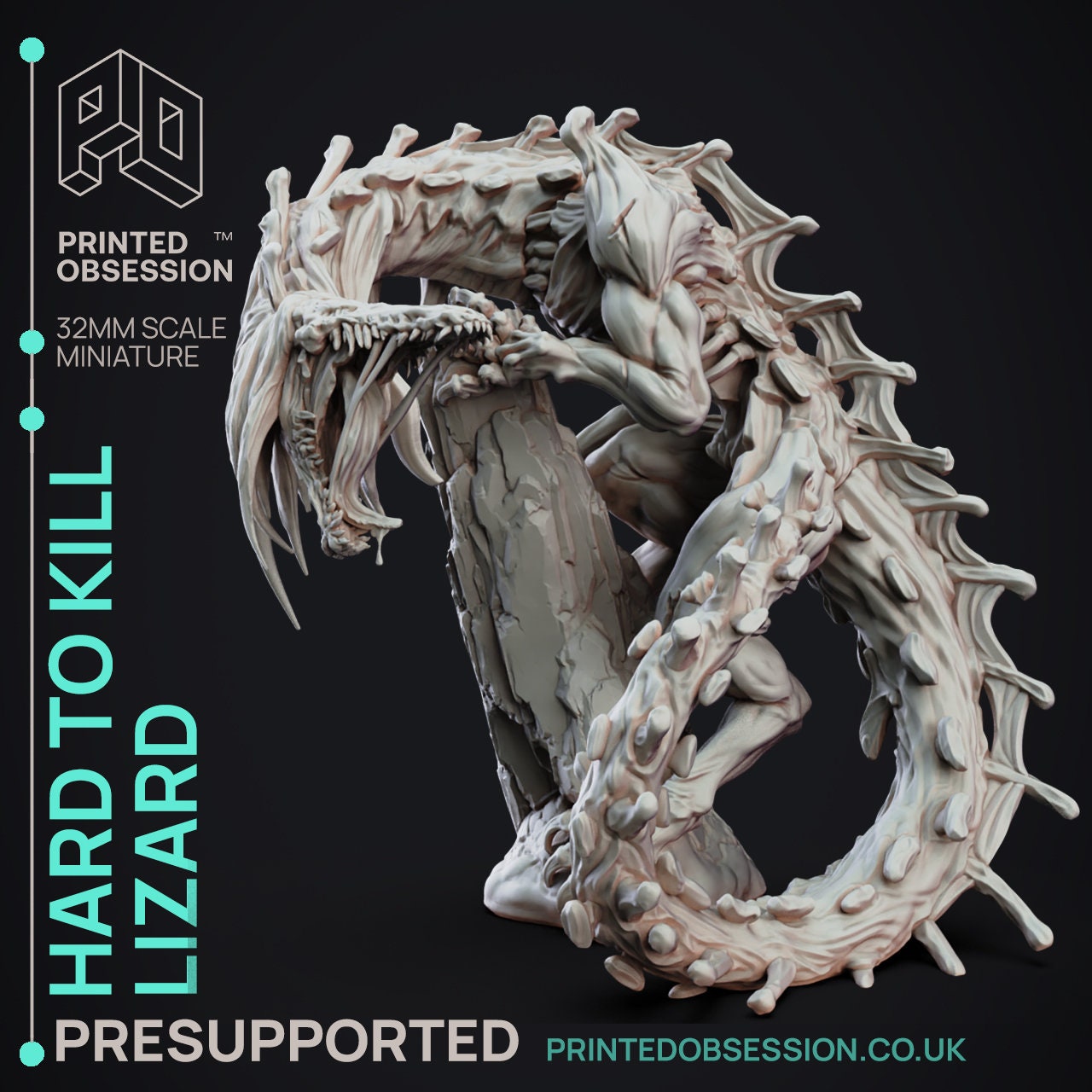 Hard to Kill Lizard SCP 32mm Scale Printed Obsession - Etsy UK