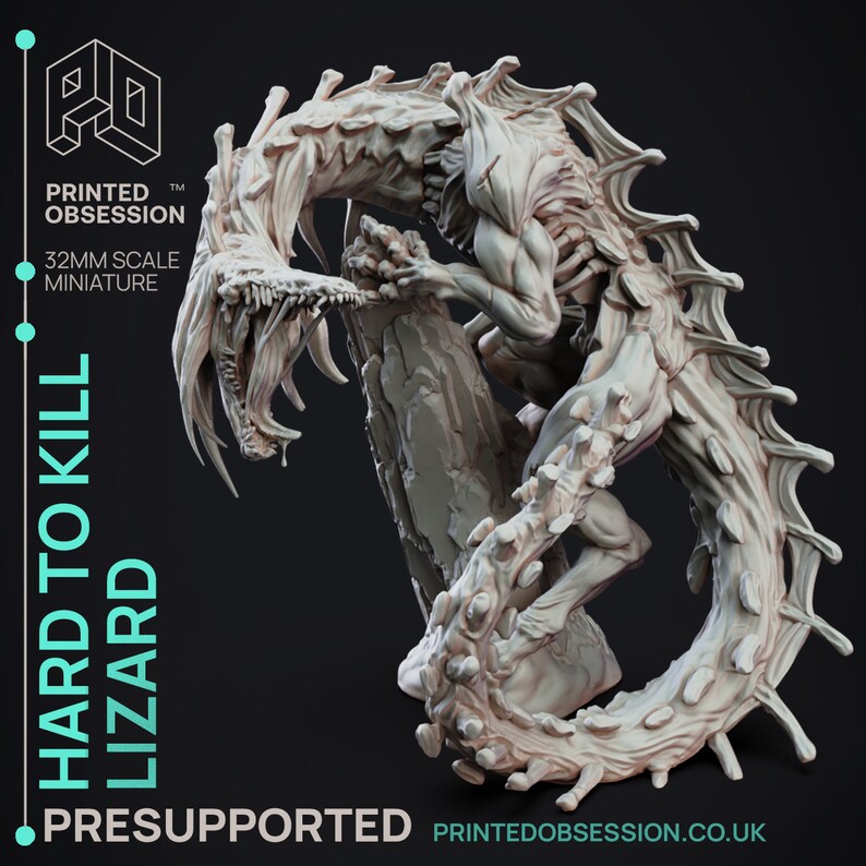 Hard to Kill Lizard SCP 32mm Scale Printed Obsession - Etsy