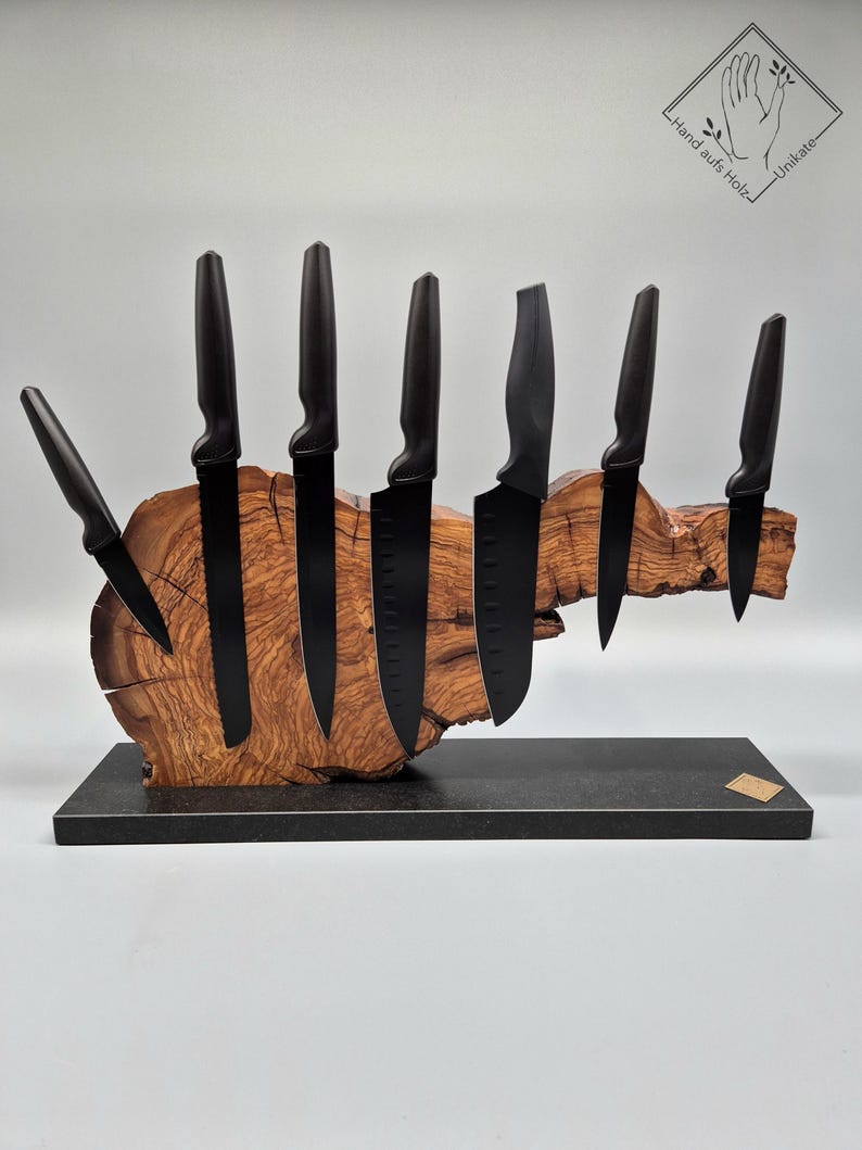 Magnetic Knife Block Olive Root - Etsy