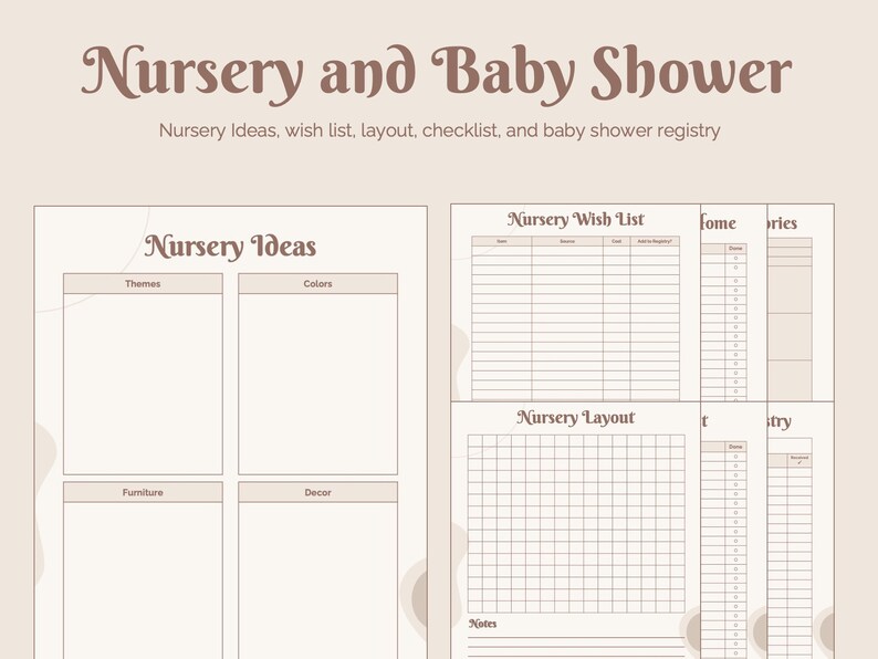 Printable Pregnancy Planner, Pregnancy Journal | Including Birth Plan ...