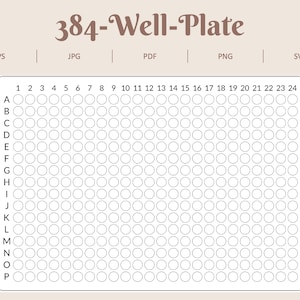 Printable Editable Laboratory Microplate Well Plate Template - 6/12/24 ...