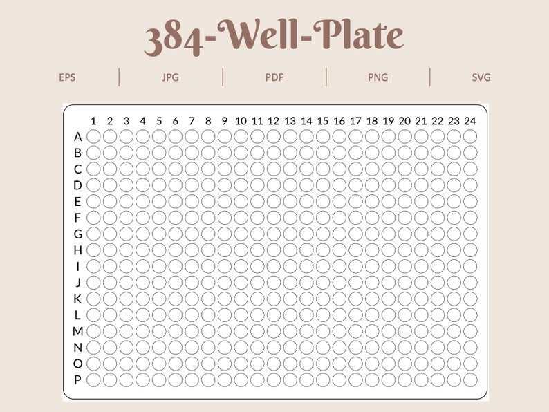 Printable Editable Laboratory Microplate Well Plate Template - 6/12/24 ...