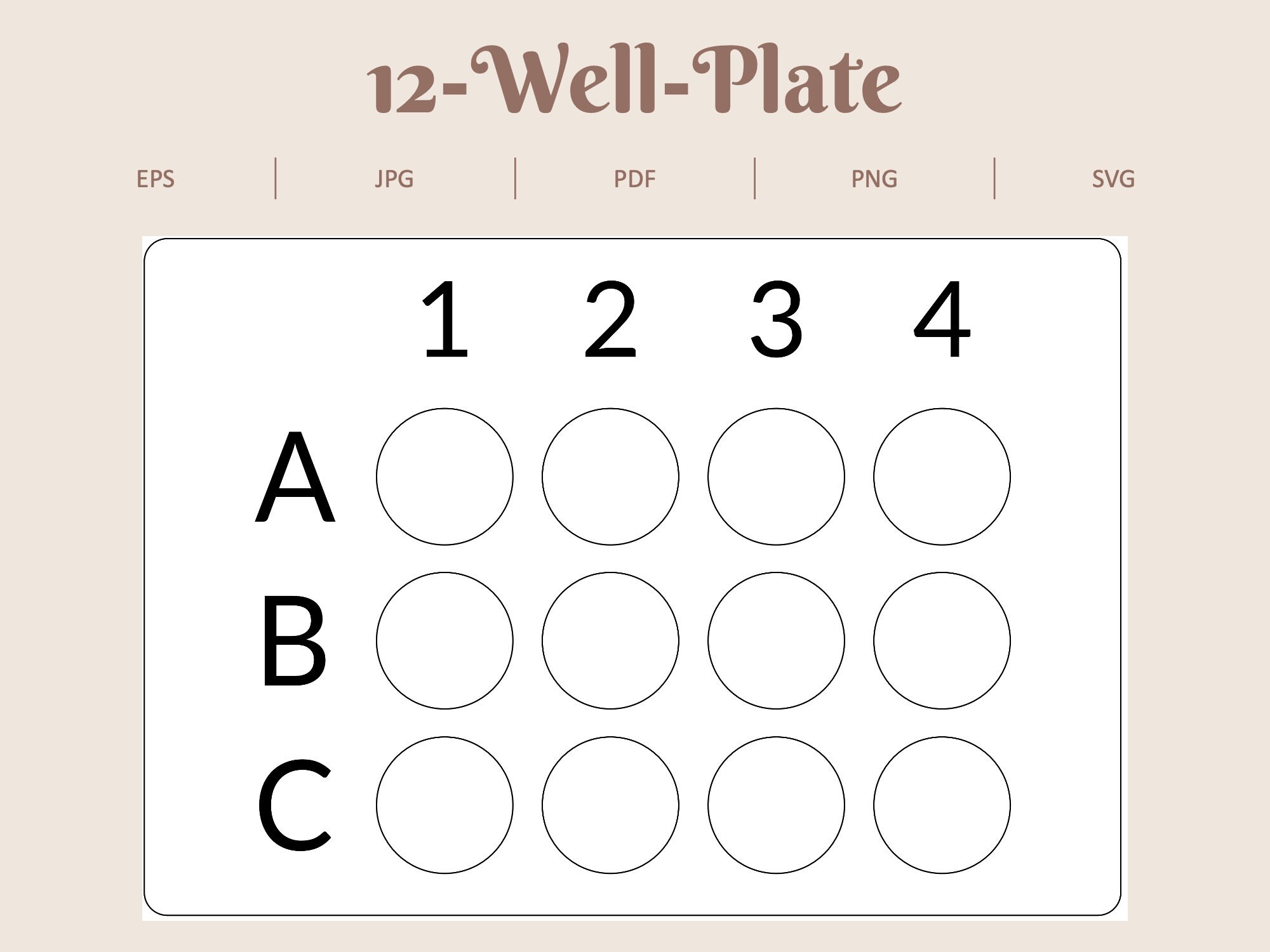 Printable Editable Laboratory Microplate Well Plate Template - 6/12/24 ...