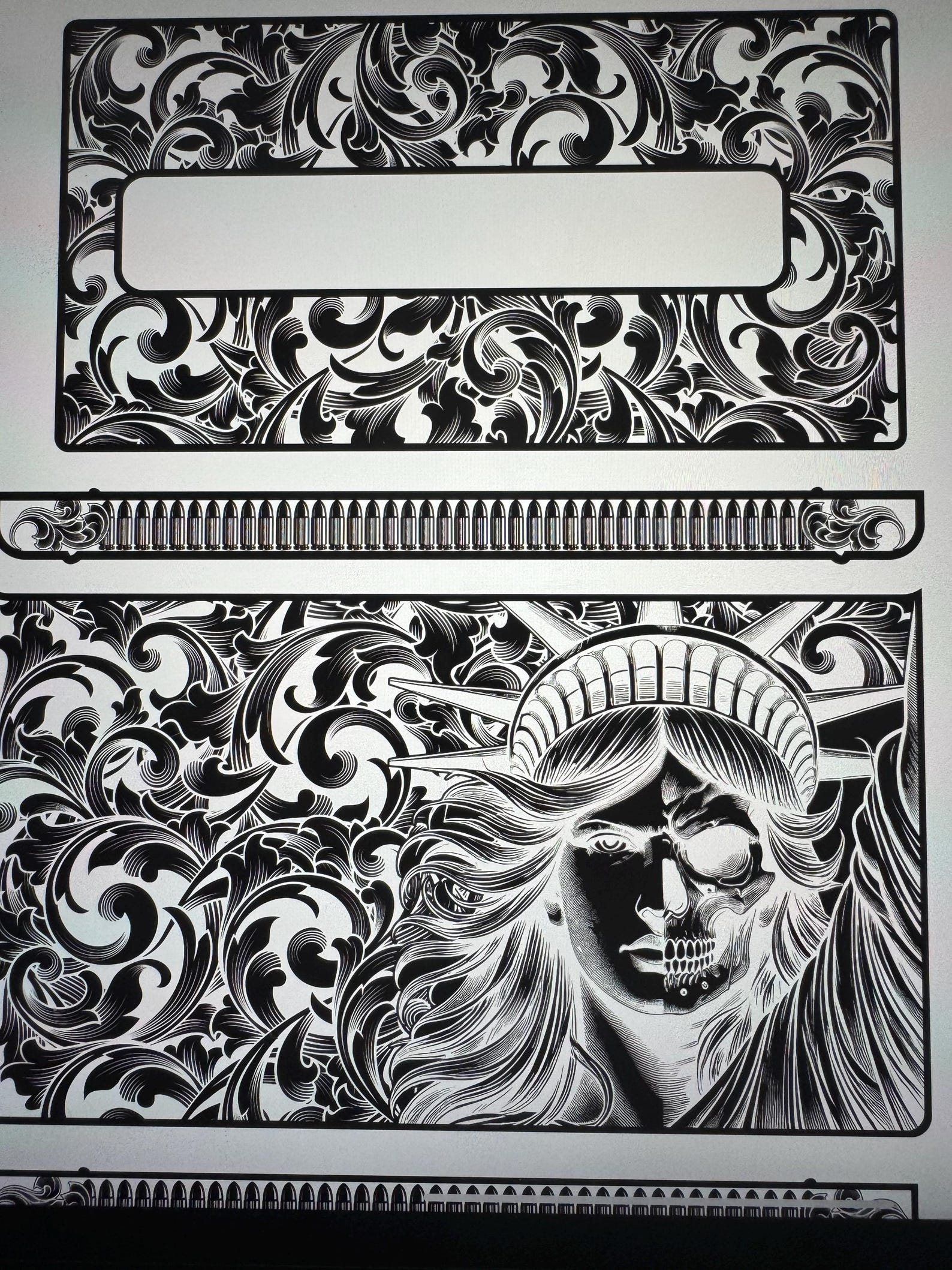 Ammo Can Lady Liberty Scroll Work - Etsy