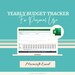 Yearly Budget Template - Beach Color Palette - Etsy