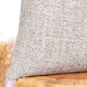 Boho Neutral Pillow Cover, Modern Woven Throw Pillow, Neutral Textured ...