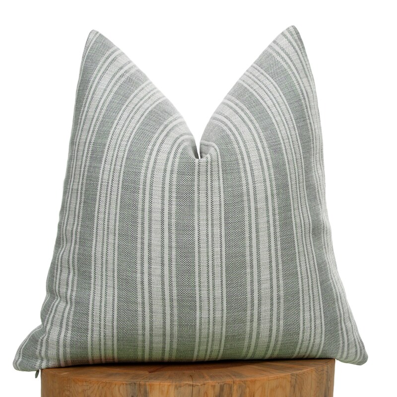 White Grey Pillow - Etsy